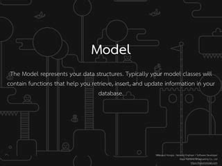CodeIgniter For Project Lesson 106 Model PPT