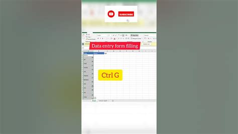 Data Entry Form Filling In Excel Excel Exceltutorial Exceltips