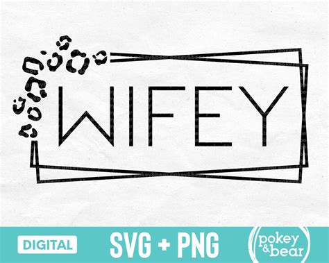 Leopard Wifey Svg Cheetah Wifey Png Wife Svg Bride Svg Square Frame Svg