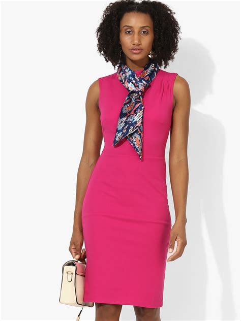 Buy Pink Coloured Solid Bodycon Dress Dresses For Women 7929225 Myntra