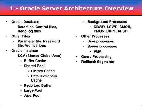 Ppt 1 Oracle Server Architecture Overview Powerpoint Presentation