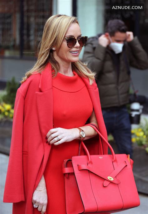 Amanda Holden Looks Sexy In Red At Heart Radio Studios Aznude