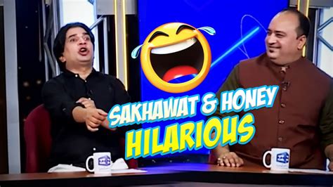 Sakhawat Naz And Honey Albela Best Comedy In Mazaq Raat Youtube