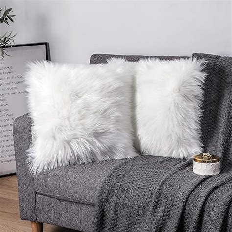 Pack Of 2 Decorative Cushion Covers White 50x50cm Decorative Cushion