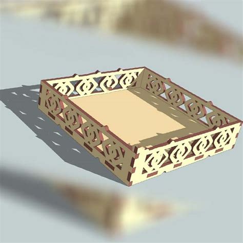 Laser Cut Wooden Serving Tray Vector File Vectors File