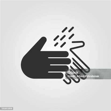 손 아이콘을 씻으시면 됩니다 손 세척 로고 건강 관리 조언 살균 정화 정화 헹구고 젖은 닦아내고 평평한 표지판을 씻어냅니다 벡터