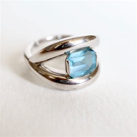 Mauboussin Ring In 18 Karat White Gold Setting An Aquamarine For Sale