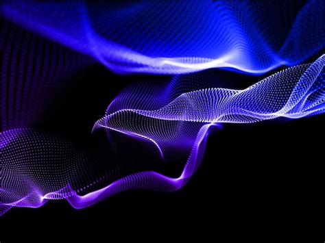 흐르는 입자 디자인 3d 추상 네트워크 통신 배경 무료 사진