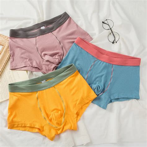 남자 속옷 섹시한 복서 팬티 미드 웨이스트 복서 반바지 남성 속옷 통기성 복서 반바지 패션 AliExpress