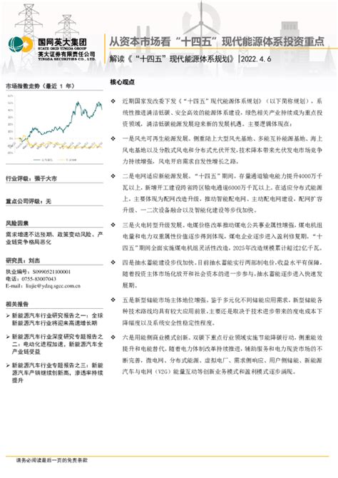 从资本市场看“十四五”现代能源体系投资重点