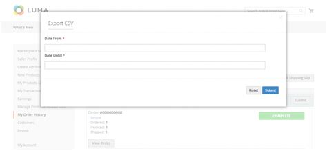 Ecommerce Multi Vendor Seller Orders Export