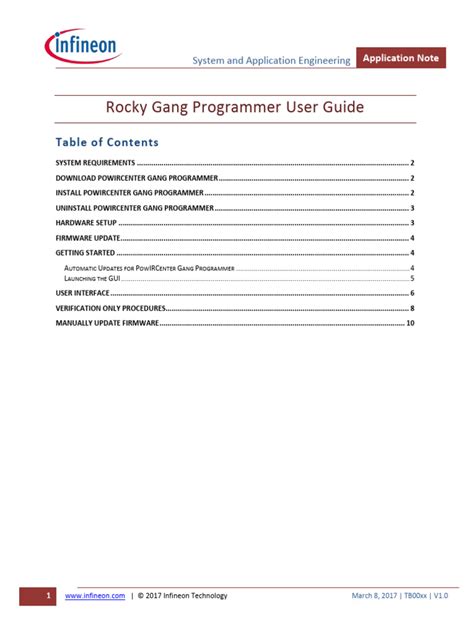 Infineon Gang Programmer User Guide Um V01 00 En Pdf Microsoft