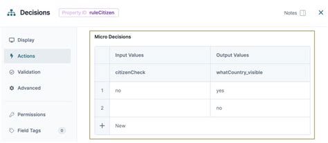 Decisions Component