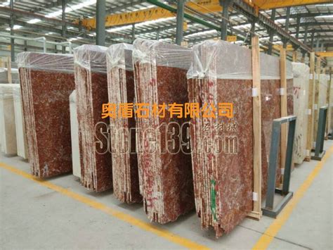 水头奥盾石业推出新品红色大理石“紫玉红”139石材网