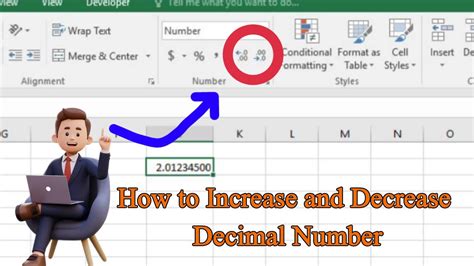 How To Increase And Decrease Decimal Number In Excel Youtube