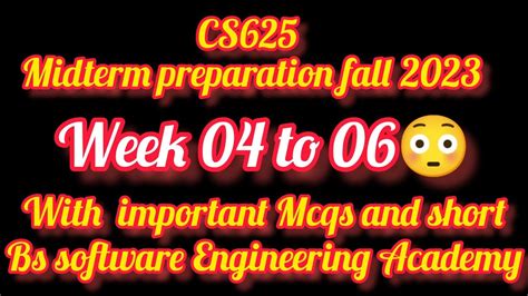 CS Week To Cs Midterm Preparation Fall Week To YouTube