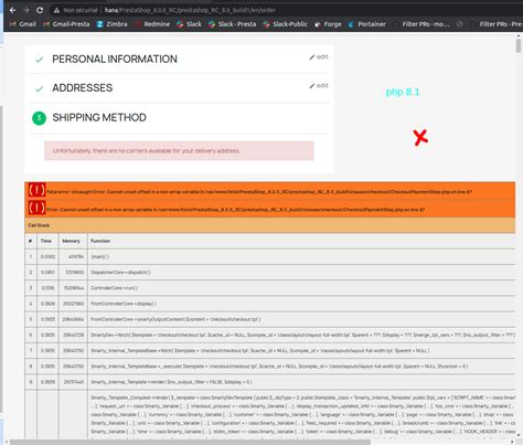 Checkout Php Error In Shipping Step · Issue 30078 · Prestashop