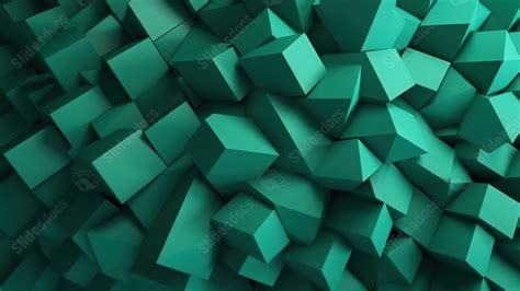 무료 노트북 종이 표지의 추상 녹색 3d 렌더링의 기하학적 사각형 텍스처 Ppt 배경 Slidesdocs