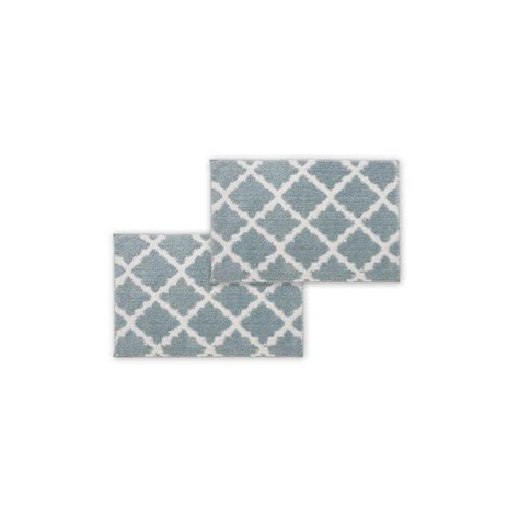 Bibb Home 1 2 Pack Trellis Micro Shag Bath Rugs Michaels