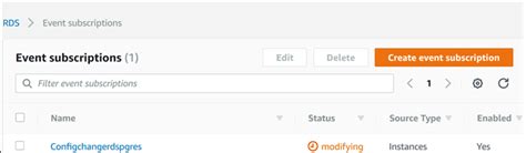 修改 Amazon Rds 事件通知订阅 Amazon Relational Database Service