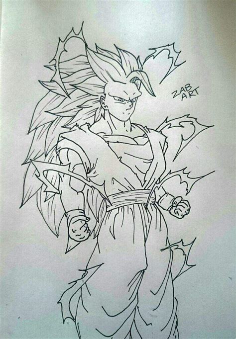 Goku Ssj3 Drawing At PaintingValley Com Explore Collection Of Goku Ssj3 Drawing