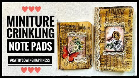 Junk Journal Ephemera Ideas Mini Crinkle Note Pads