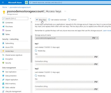 setup azure blob storage as file repository psono documentation