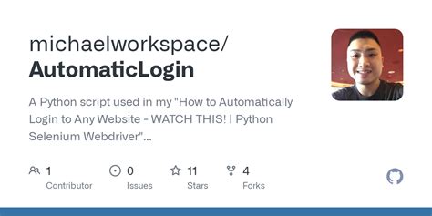 Github Michaelworkspace Automaticlogin A Python Script Used In My