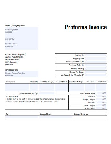 FREE 35 Proforma Invoice Samples In MS Word Google Docs Google