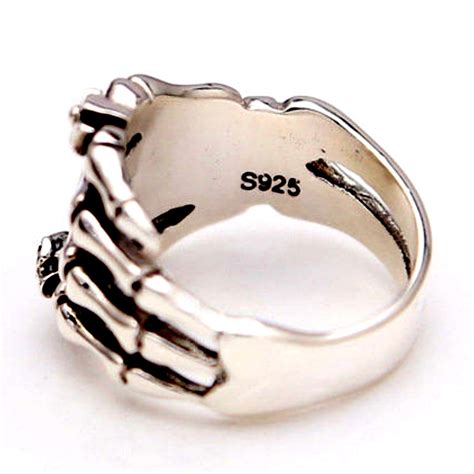 Punk Gothic Skull Skeleton Claw 925 Silver Ring · Chyclothing Fashion