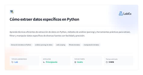 cómo extraer datos específicos en python labex