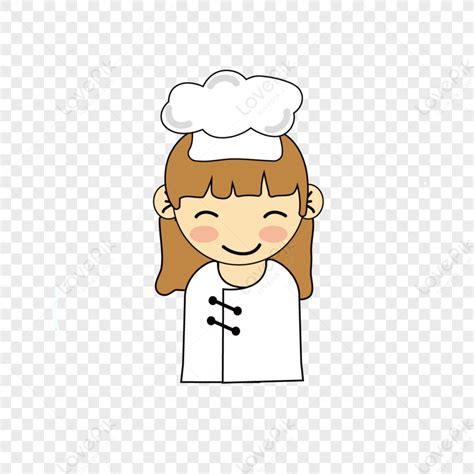만화 어린 소녀 요리사 모자입니다 조리사 Png 일러스트 무료 다운로드 Lovepik