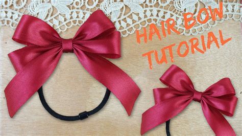 DIY Easy Hair Bow With Ribbon Hair Bow Tutorial YouTube