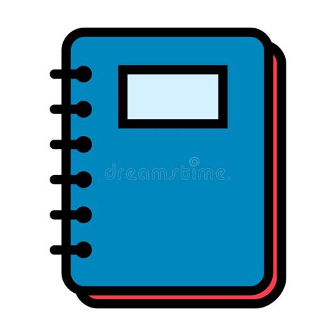 Spiral Notebook Icon Paper Blank Page Symbol Note Web Flat Vector