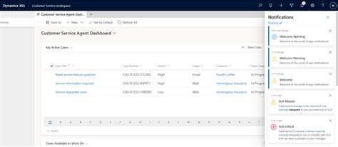 send in app notifications within model driven apps preview basic funda