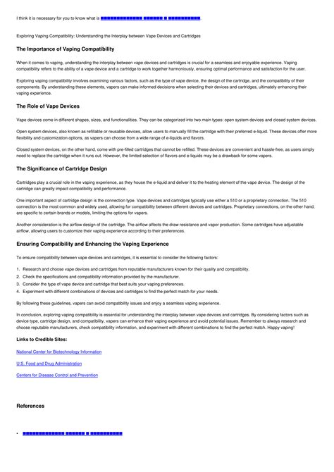 exploring vaping compatibility understanding the interplay between