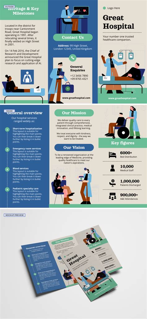 Hospital Trifold Brochure Piktochart