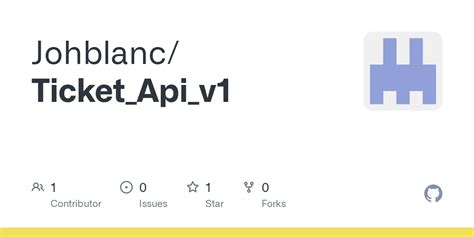 GitHub Johblanc Ticket Api V1