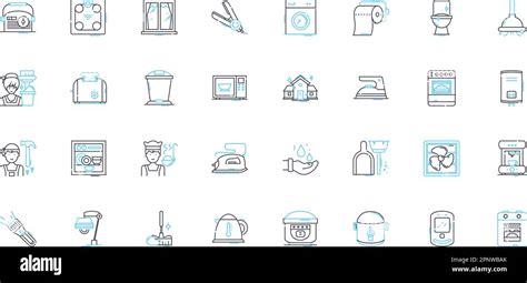 Cabinet Design Linear Icons Set Efficient Ergonomic Customized Stylish Contemporary