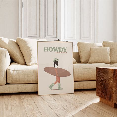 Coastal Cowgirl Art Print Howdy Print Girly Wall Art Etsy