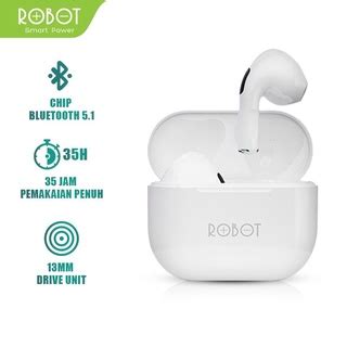 Jual Headset Bluetooth Robot T50 TWS Airbuds Original True Wireless Shopee Indonesia