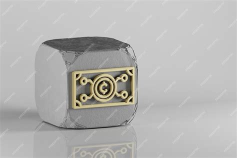 Premium Photo Cryptocurrency Icon Beautiful Golden Cryptocurrency Symbol Icons On A Beton Cube