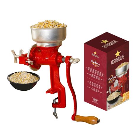 Free Shipping Mexican Cast Iron Grain Grinder Low Hopper Estrella