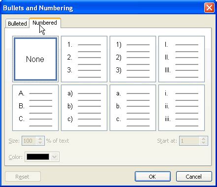 PowerPoint Formatting Bulleted And Numbered Lists