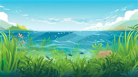 Courants Océaniques De Fond Abstrait Beauté De La Nature Avec Une Illustration Illustrant Les