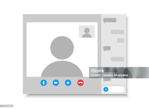 화상 통화 화면 레이아웃 인터넷을 통해 통신 스카이프 벡터 일러스트레이션 기자 회견에 대한 스톡 벡터 아트 및 기타 이미지 기자 회견 컴퓨터 모니터 교육 강좌