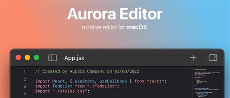 Github Auroraeditor Auroraeditor Aurora Editor Is A Ide Built By The