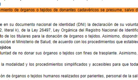 ¿donarías Tus órganos Aunque No Tengas La Opción Marcada En El Dni