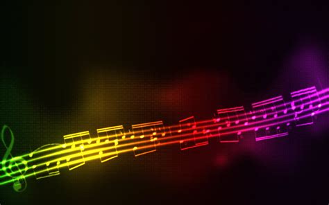 Neon Music Notes Wallpaper Wallpapersafari