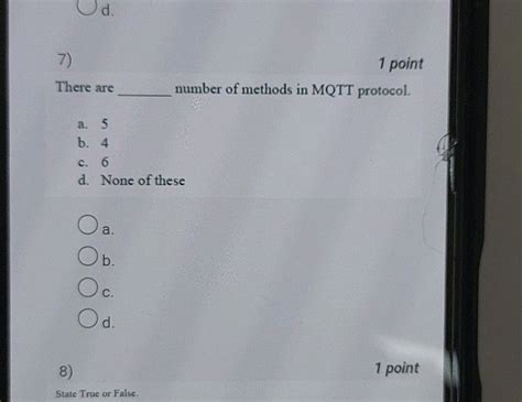 7 1 Point There Are Number Of Methods In MQTT StudyX